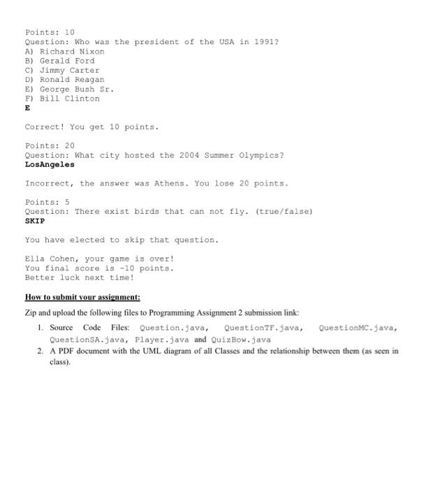 Solved Assignment: Quiz Bowl Your high school quiz bowl team | Chegg.com