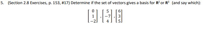 Solved (Section 2.8 ﻿Exercises, p. 153,#17 ) ﻿Determine if | Chegg.com