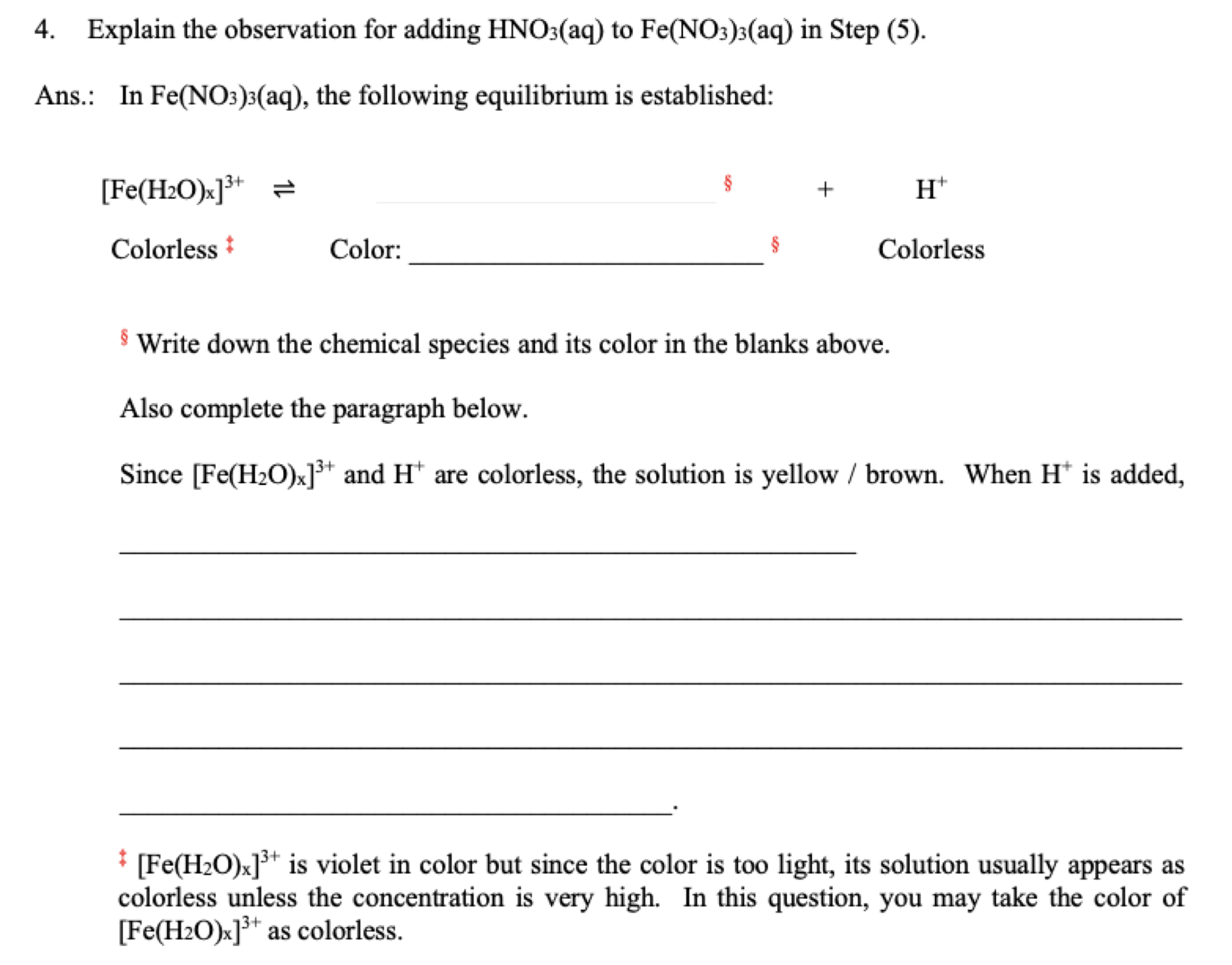 Solved Explain the observation for adding HNO3(aq) ﻿to | Chegg.com