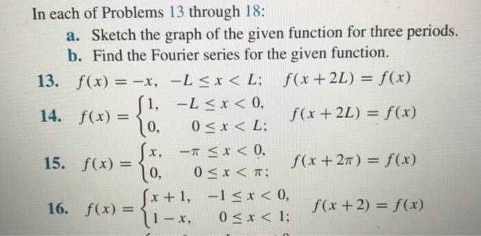 Solved In each of Problems 13 through 18: a. Sketch the | Chegg.com
