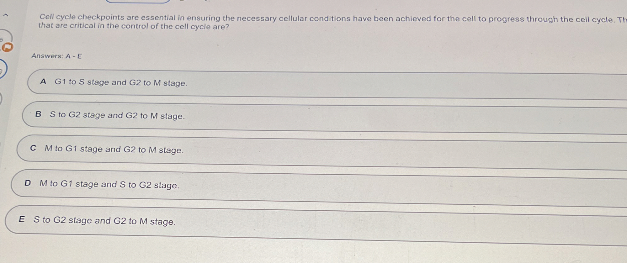 Cell cycle checkpoints are essential in ensuring the | Chegg.com