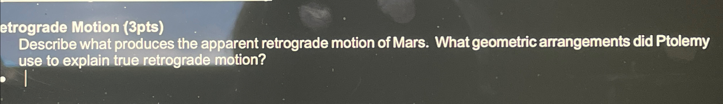 Solved Describe what produces the apparent retrograde motion | Chegg.com