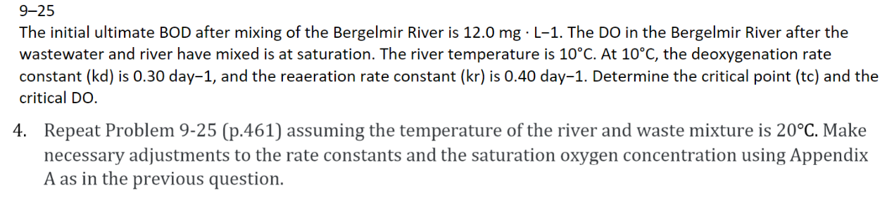 Solved Repeat Problem 9-25 (p.461) ﻿assuming the temperature | Chegg.com