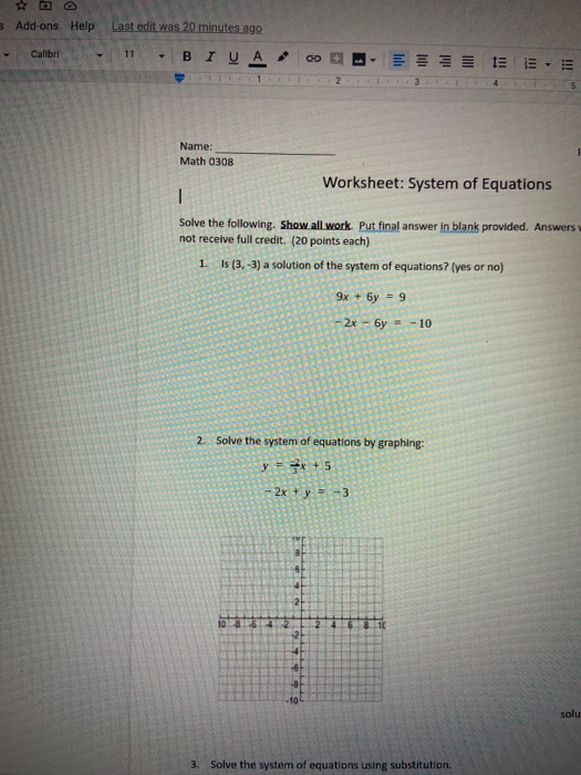 Solved 3 Add-ons Help Last edit was 20 minutes ago Calibri | Chegg.com