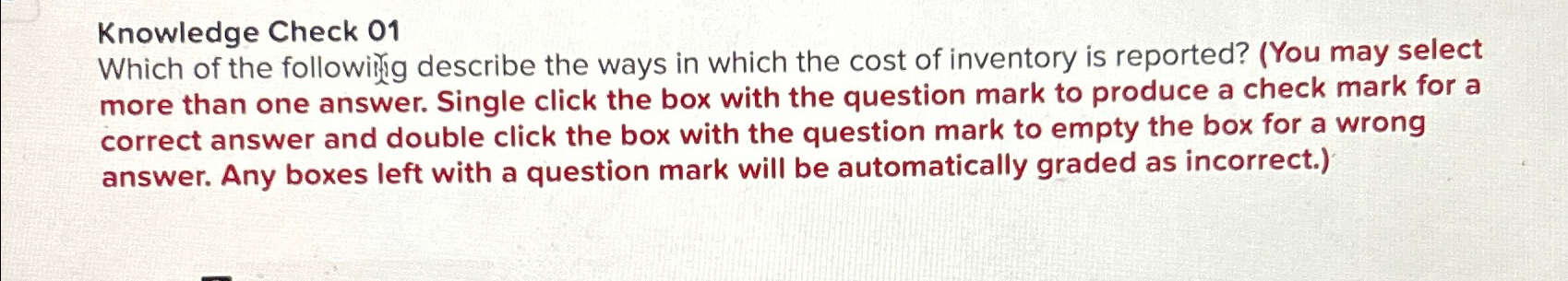 Solved Knowledge Check 01Which of the followifing describe | Chegg.com