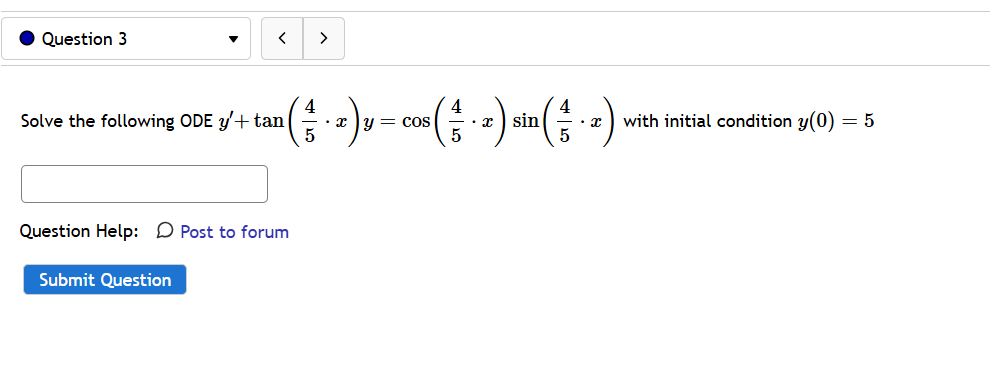 Solved Solve the following ODE | Chegg.com