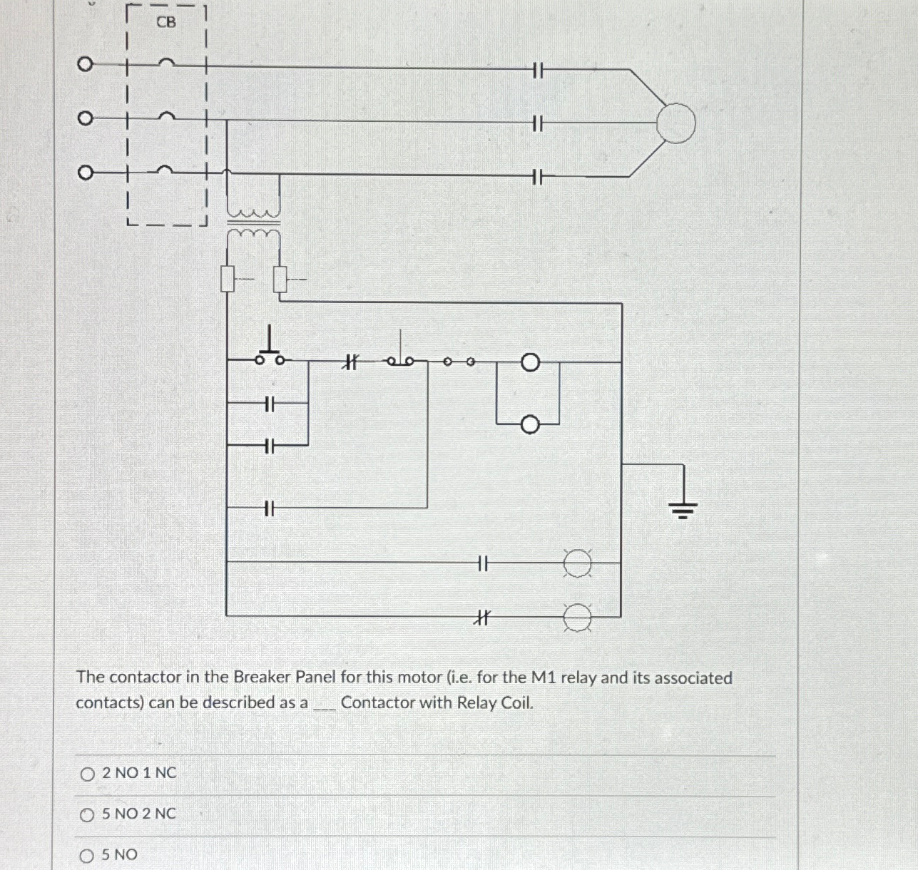 Solved The contactor in the Breaker Panel for this motor | Chegg.com