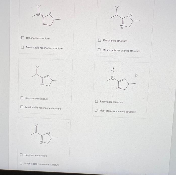 Solved Select all possible resonance structures of the | Chegg.com