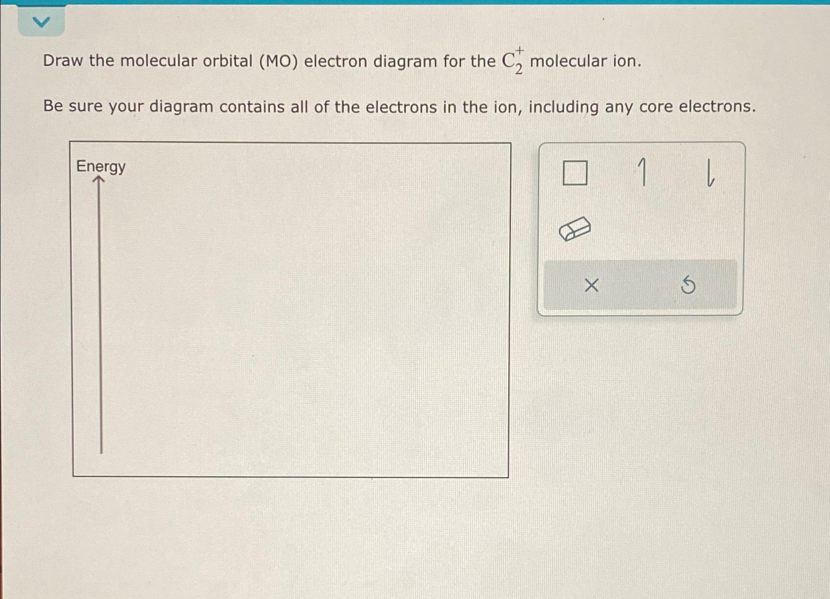 Solved Draw the molecular orbital (MO) ﻿electron diagram for | Chegg.com
