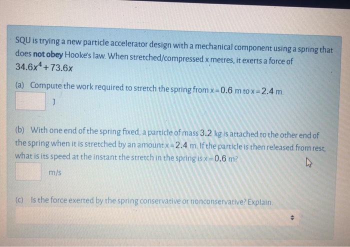 Solved SQU is trying a new particle accelerator design with | Chegg.com