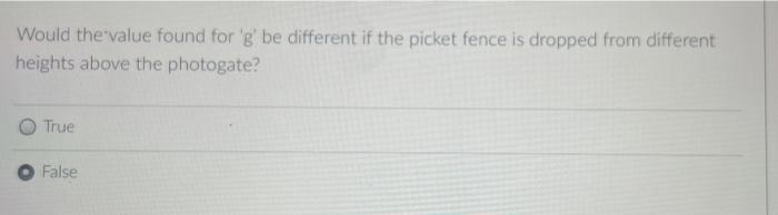 Solved Question 4 3 pts How far would the picket fence be | Chegg.com