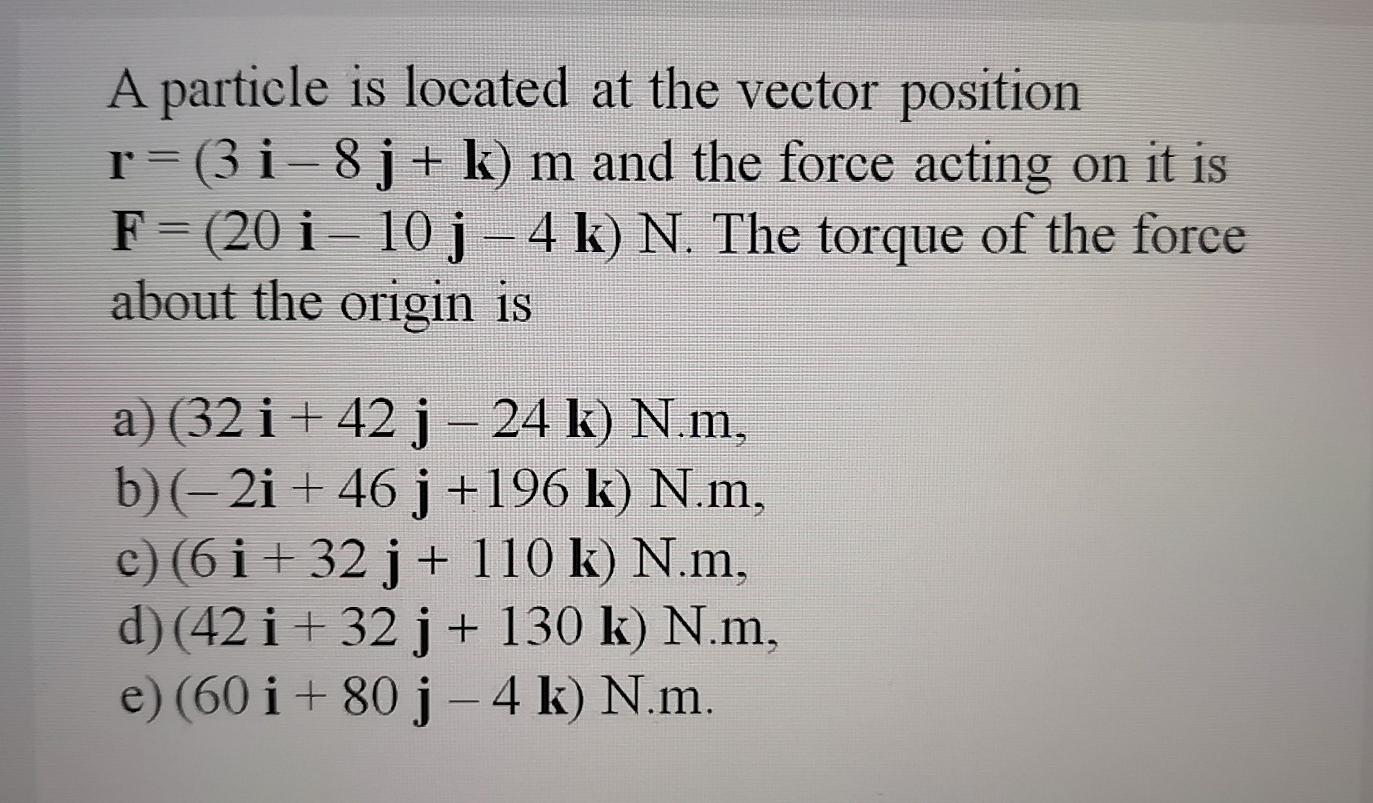 Solved A particle is located at the vector position r= (3 i | Chegg.com
