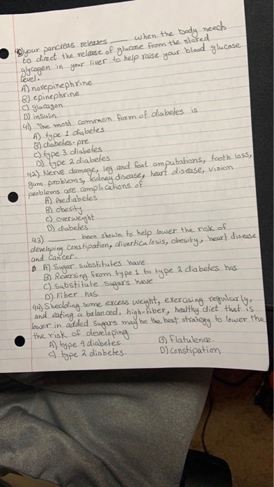 Solved our pancreas releases when the body needs. to direct | Chegg.com