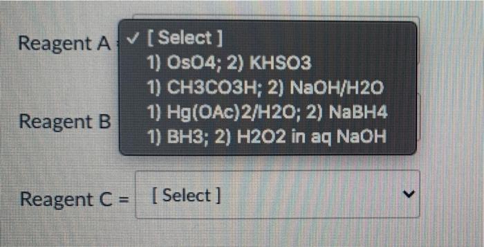 Solved Select the best reagent(s) from the attached list to | Chegg.com