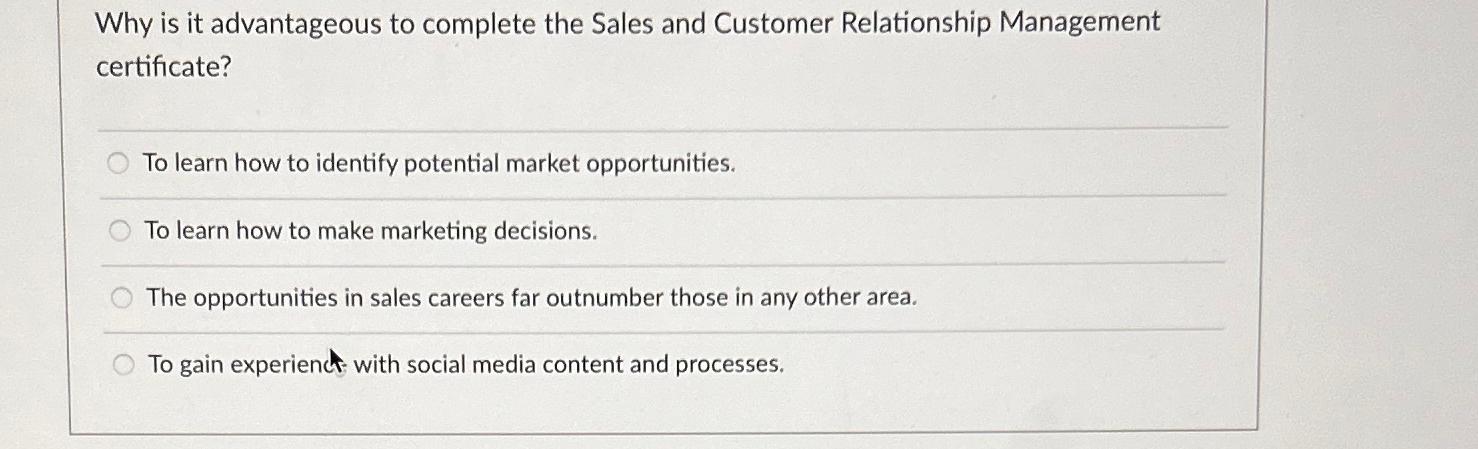 Solved Why is it advantageous to complete the Sales and | Chegg.com