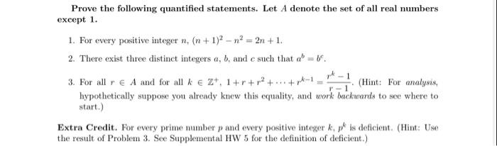 Solved Prove the following quantified statements. Let A | Chegg.com