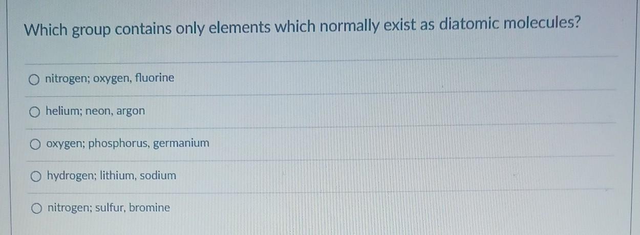 Solved Which group contains only elements which normally | Chegg.com