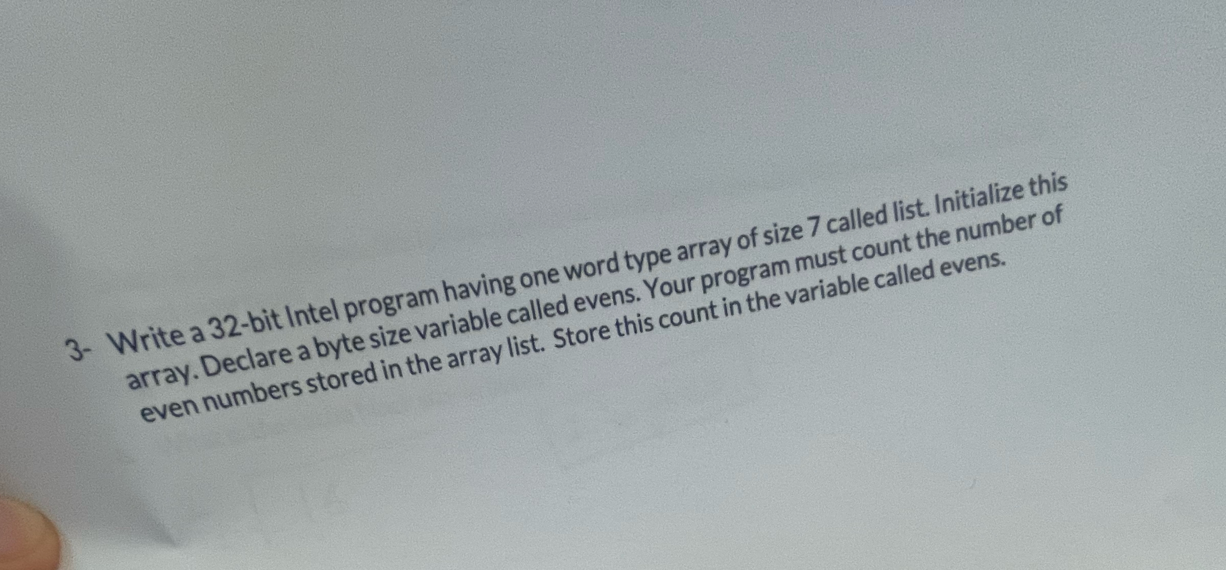 Solved Question3: make sure to answer correctly! 3- ﻿Write a | Chegg.com