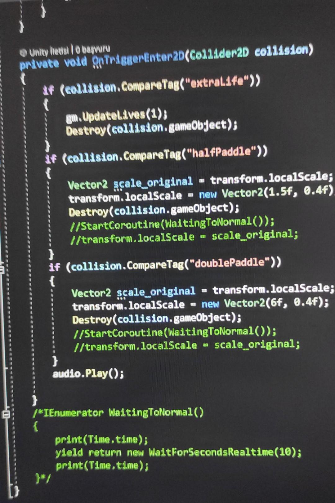 Solved I made a game like breakout and ı did some powerups | Chegg.com