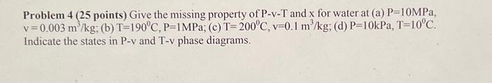 Solved Problem 4 (25 points) Give the missing property of | Chegg.com