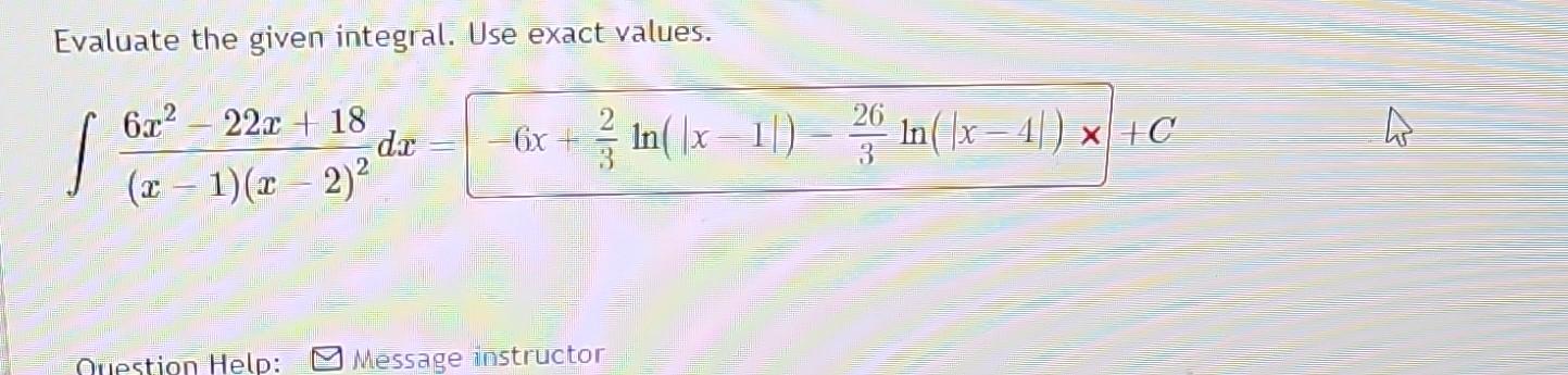 Solved Evaluate the given integral. Use exact values. | Chegg.com