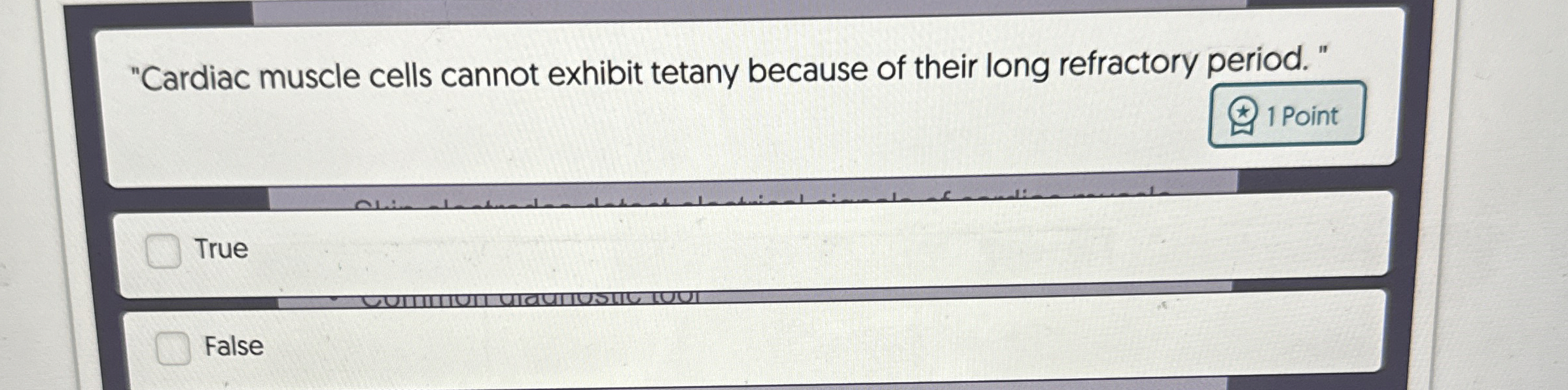Solved "Cardiac muscle cells cannot exhibit tetany because | Chegg.com