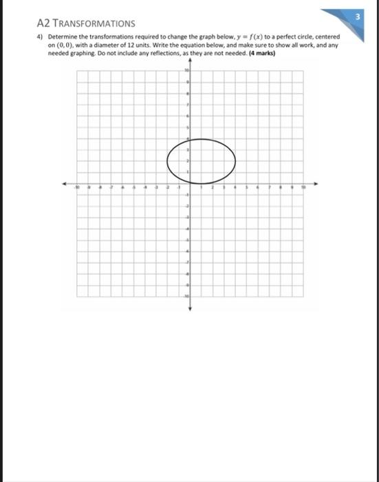 [solved] A2 Transformations Name Below Is For Teacher Use