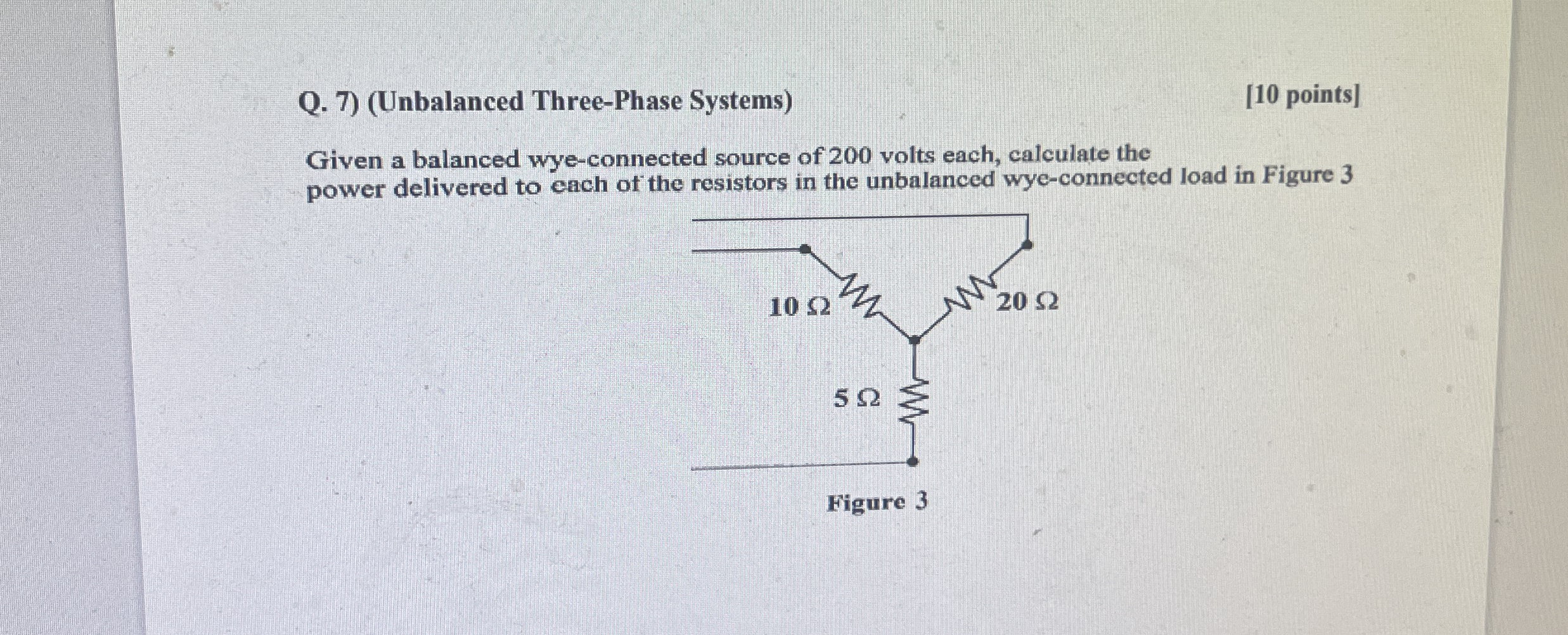 Solved Q. 7) (Unbalanced Three-Phase Systems)[10 | Chegg.com