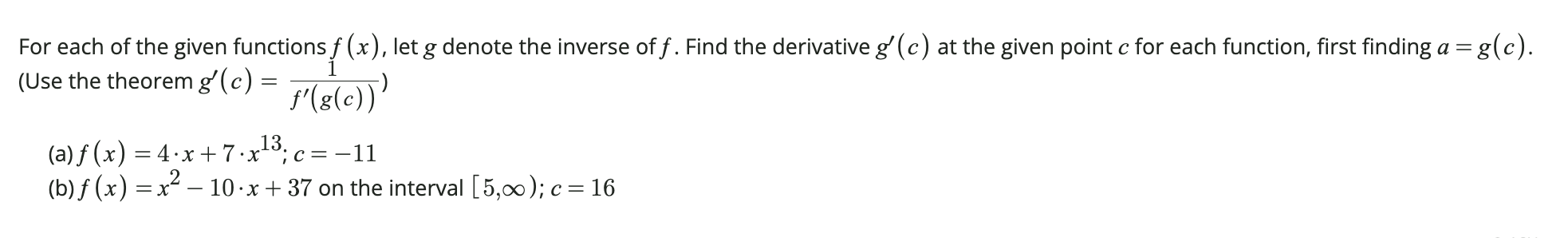 Solved For each of the given functions f(x), ﻿let g ﻿denote | Chegg.com