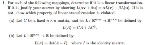 Solved For each of the following mappings, determine if it | Chegg.com