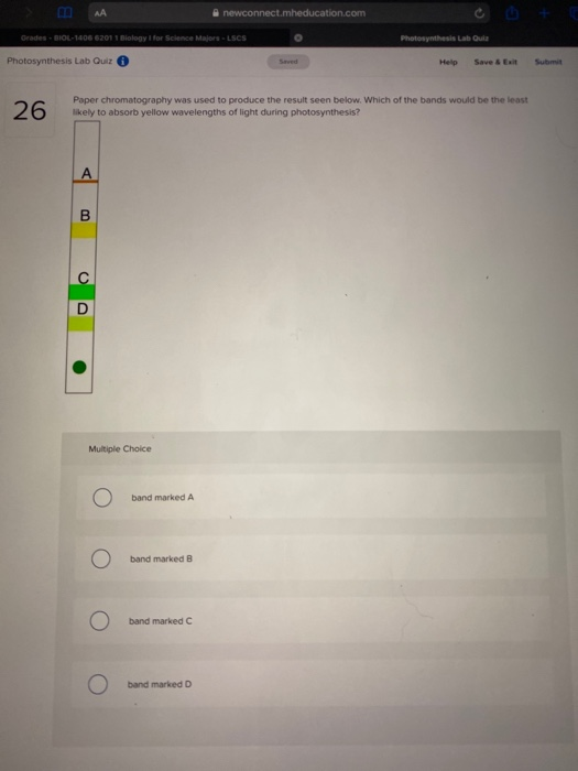 Solved: Newconnect.mheducation.com Grades - BIOL-1406 6201... | Chegg.com