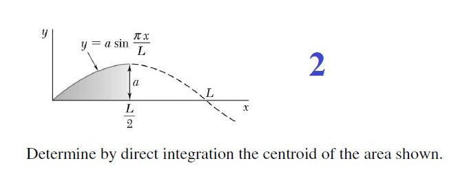 Solved 2Determine by direct integration the centroid of the | Chegg.com