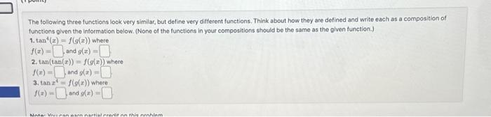 Solved The following three functions look very similar, but | Chegg.com