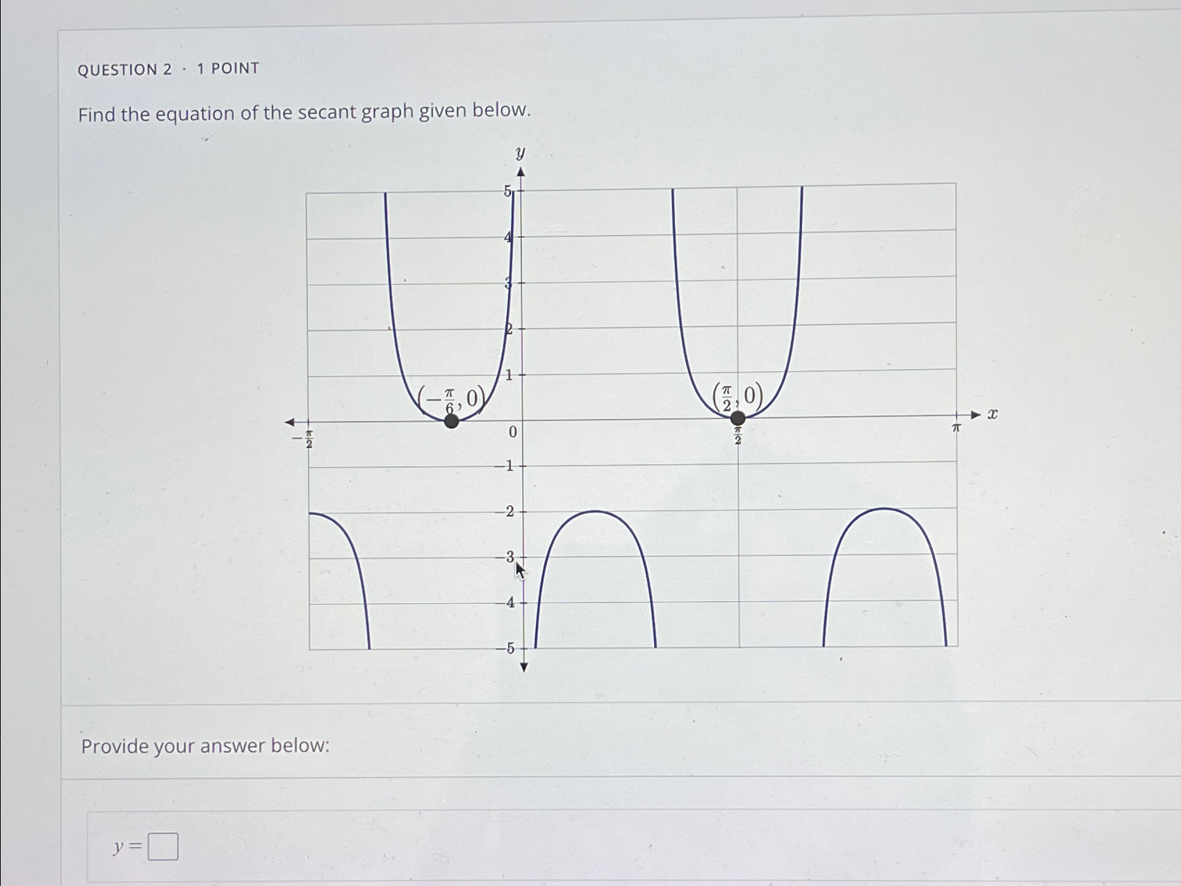 Solved QUESTION 2 - 1 ﻿POINTFind the equation of the secant | Chegg.com