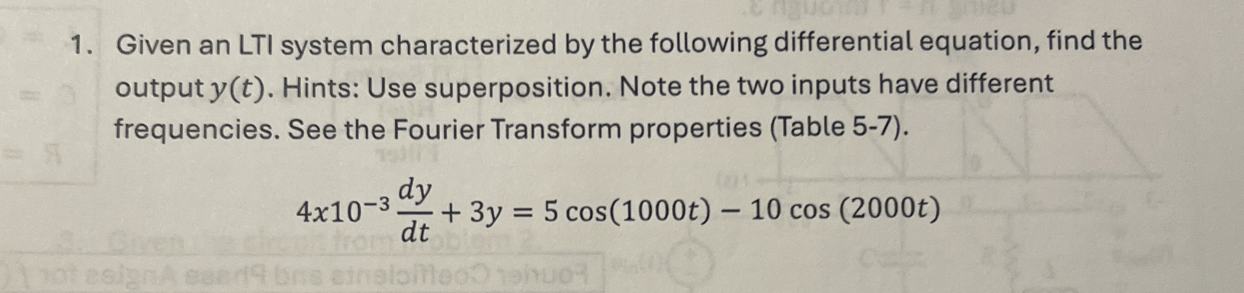 Solved Given an LTI system characterized by the following | Chegg.com