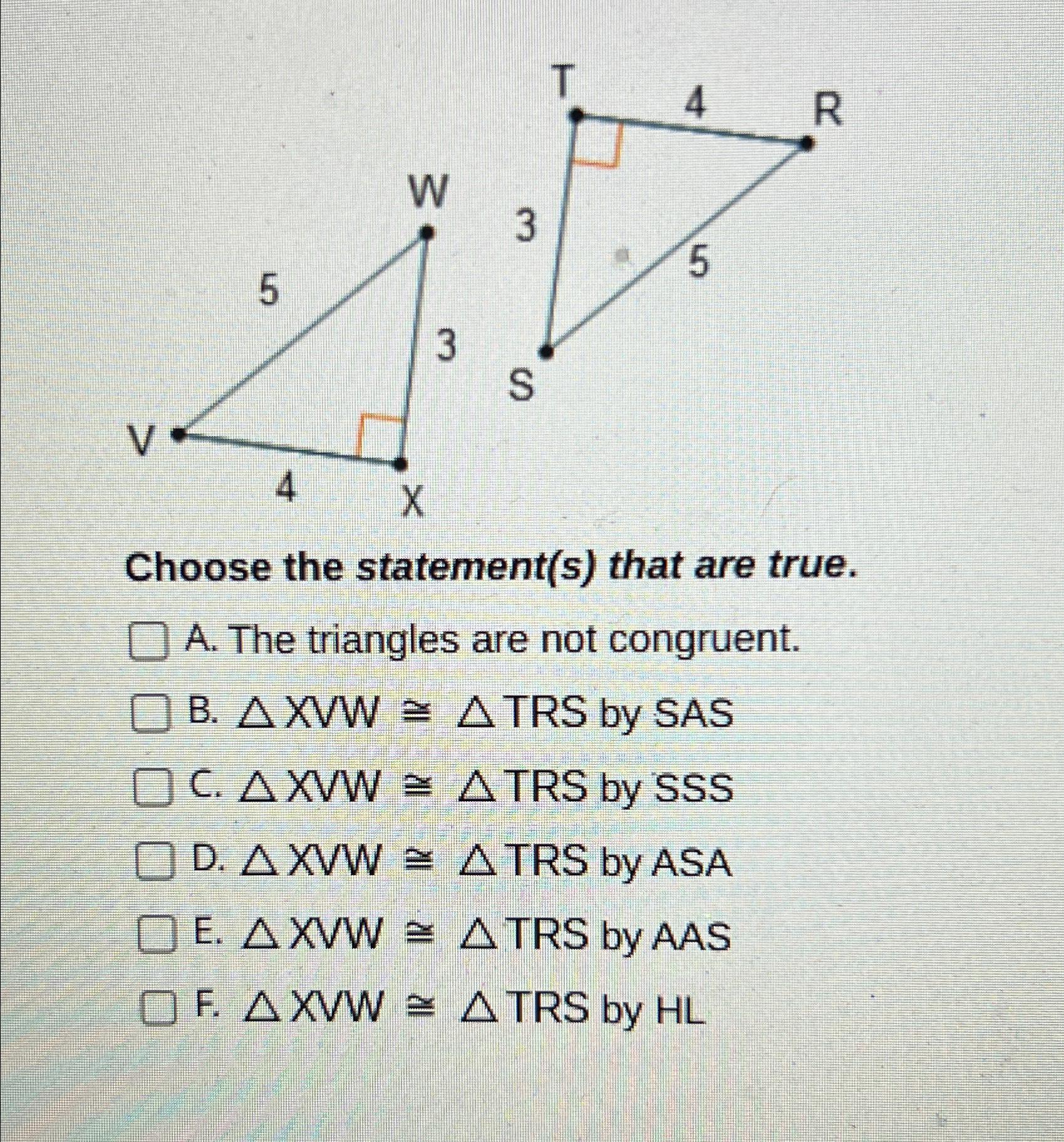 Solved Choose the statements that are true. | Chegg.com
