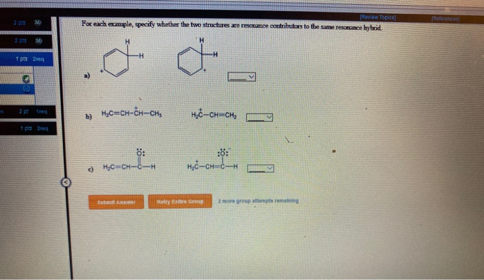 Solved For each example, specify whether the two structures | Chegg.com