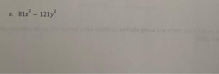 Solved 81x2−121y2 | Chegg.com