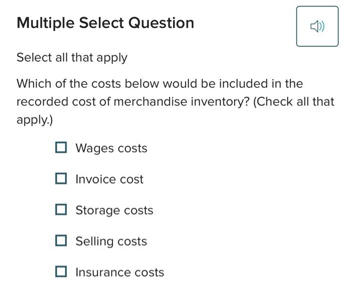 Solved Multiple Select Question Select all that apply Which | Chegg.com
