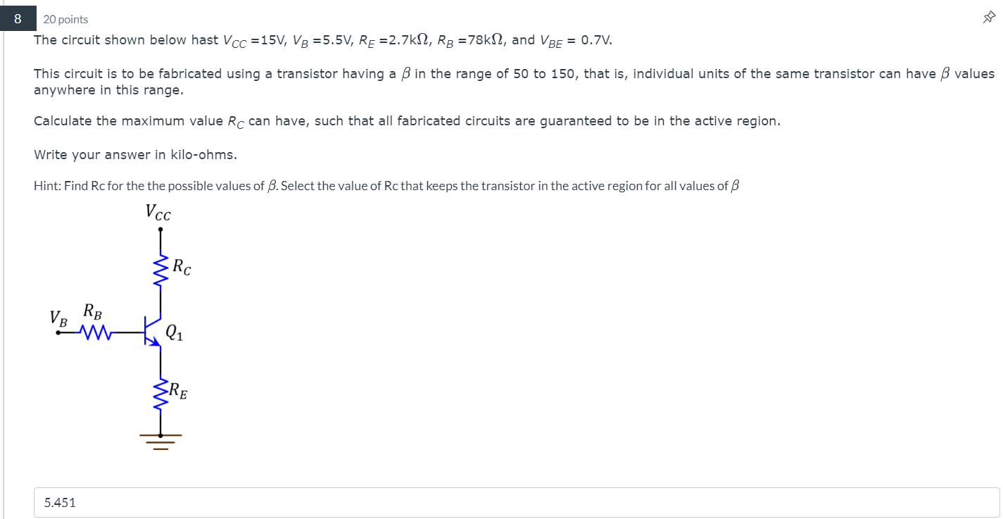 Solved The circuit shown below hast | Chegg.com