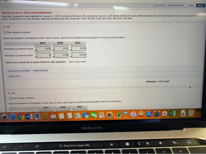Solved NTER VERSION BACK NEXT Exercise 14-02a-c (Part Level | Chegg.com