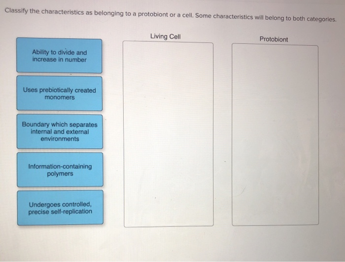 Solved Classify the characteristics as belonging to a | Chegg.com