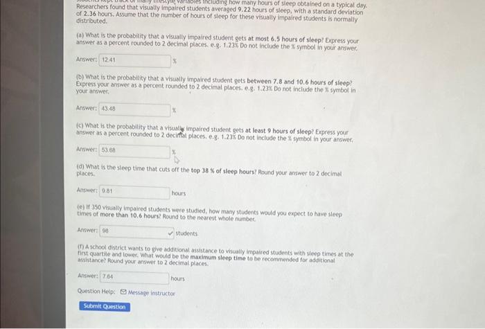 Solved (c) What is the probability that a visually impaired | Chegg.com