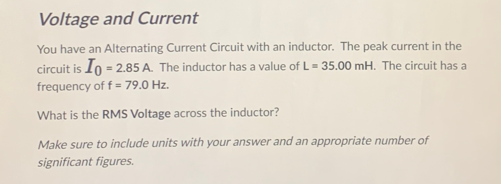 Solved Voltage and CurrentYou have an Alternating Current | Chegg.com