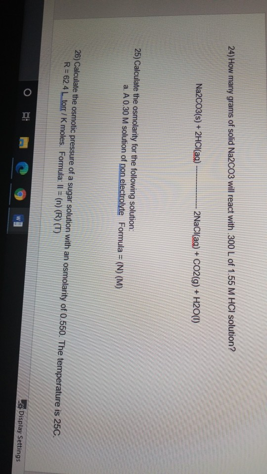 Solved 24) How many grams of solid Na2CO3 will react with | Chegg.com