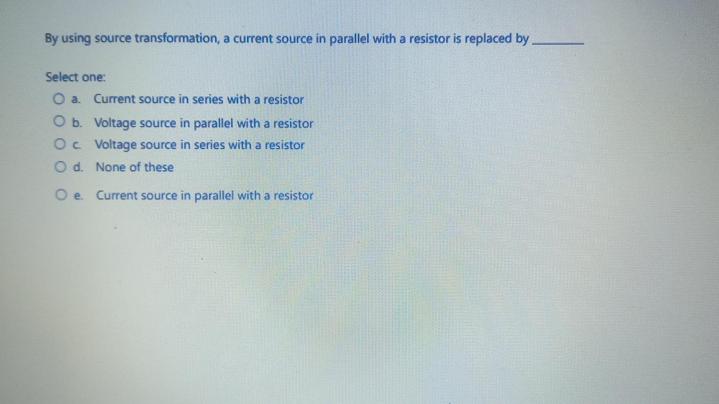 Solved By using source transformation, a current source in | Chegg.com