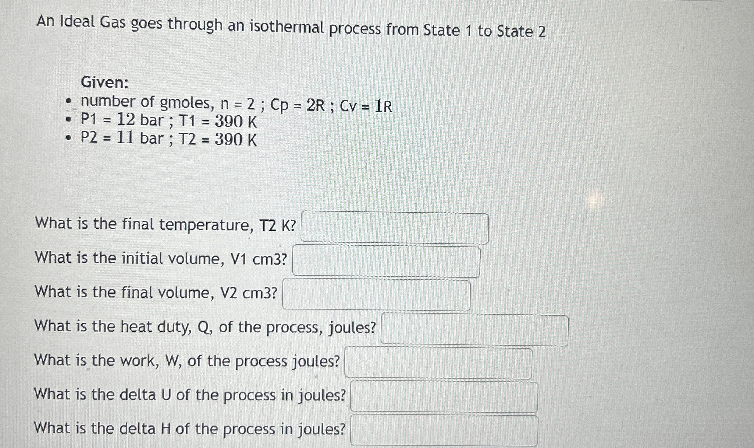 Solved An Ideal Gas goes through an isothermal process from | Chegg.com