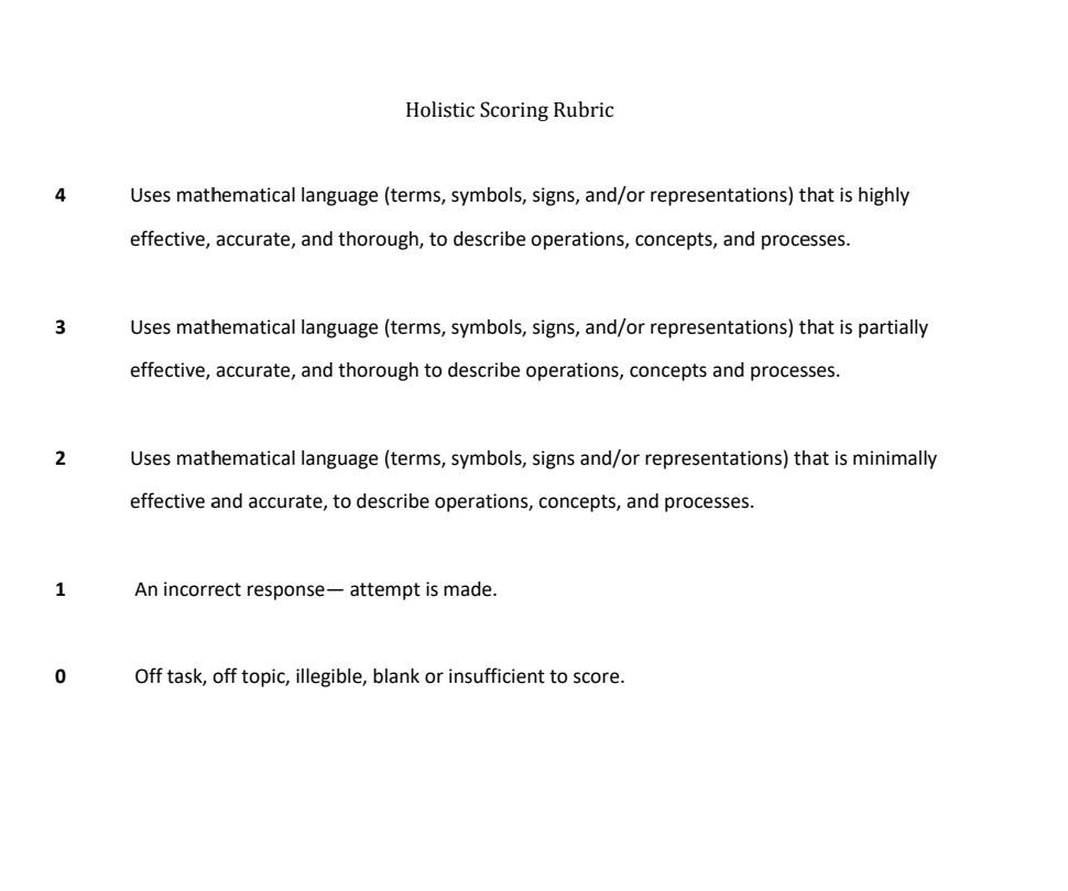 4 Uses mathematical language (terms, symbols, signs, | Chegg.com