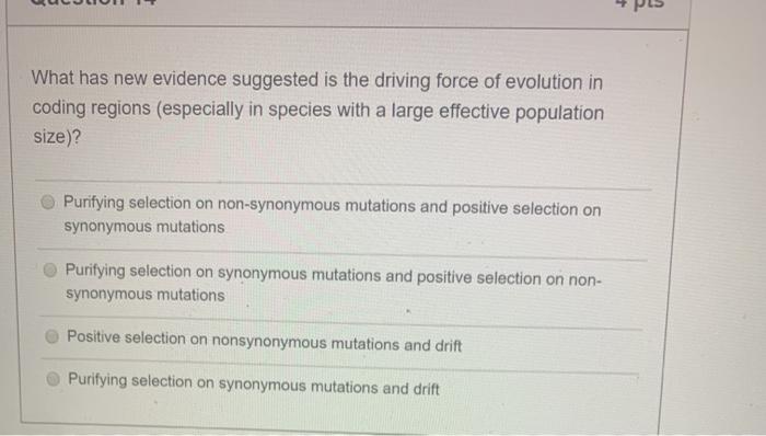 What has new evidence suggested is the driving force | Chegg.com