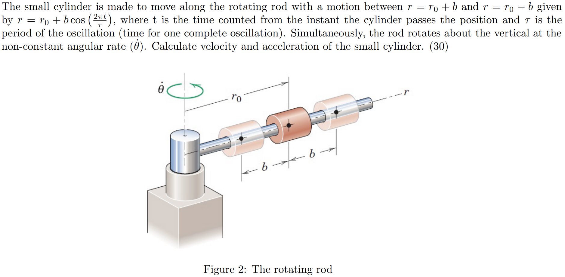 Solved Please specify coordinate system!The small cylinder | Chegg.com